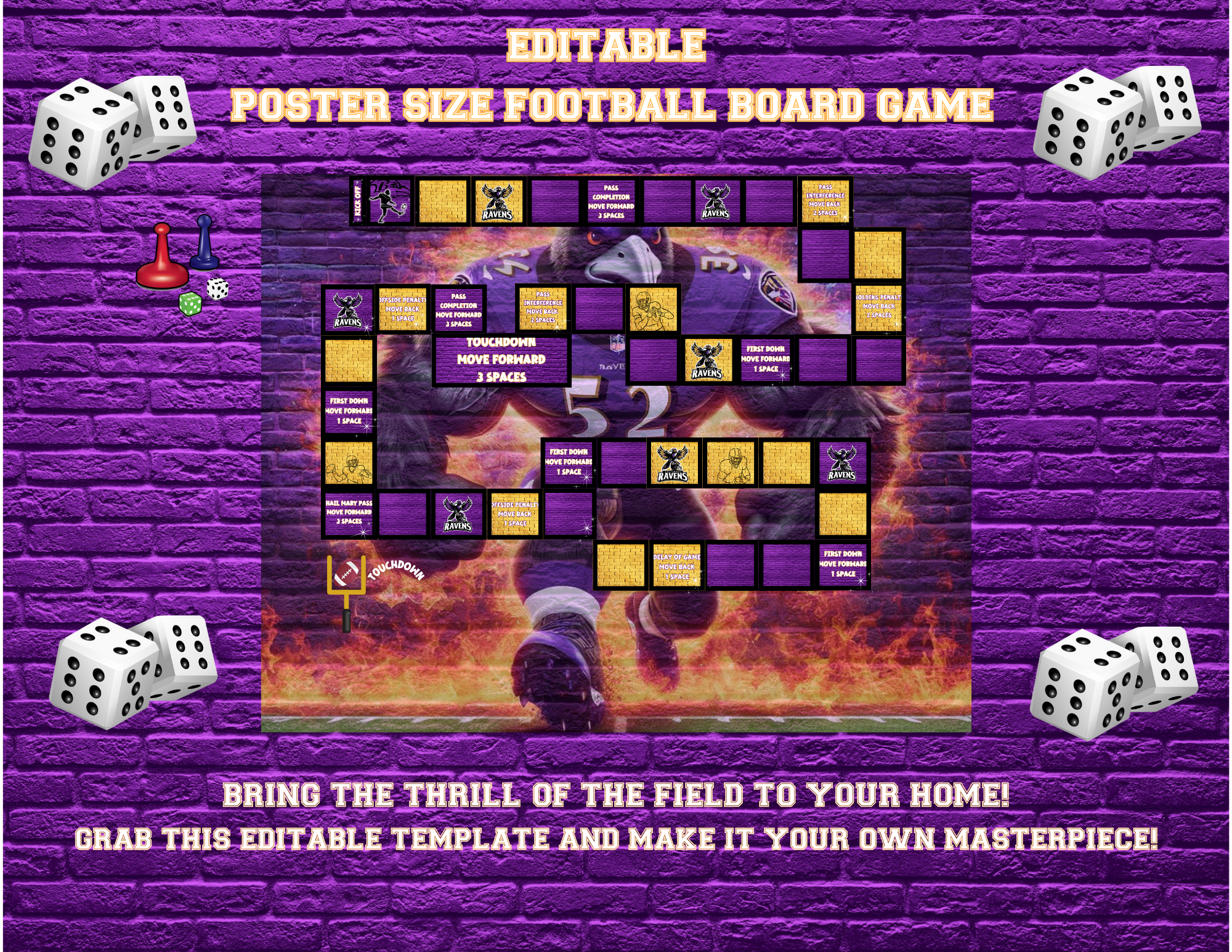 Baltimore Ravens Downloadable Board Game – V Heard's Creations